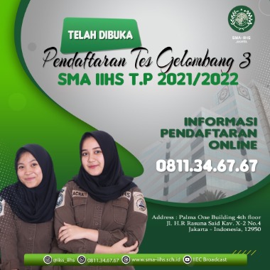 Pendaftaran Gelombang 3 Telah Dibuka, Tes Masuk SMA IIHS Dilakukan ...